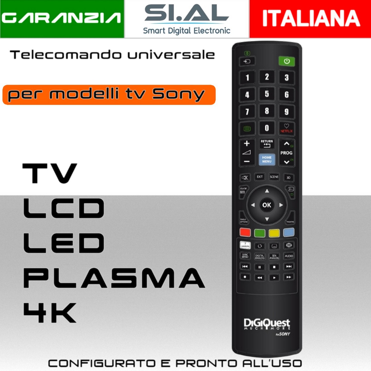 Telecomando universale digiquest per tv Sony