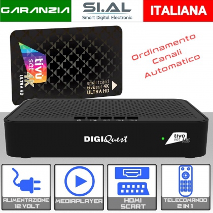 Decoder digitali satellitari, terrestri DVB-T2 e tivùsat